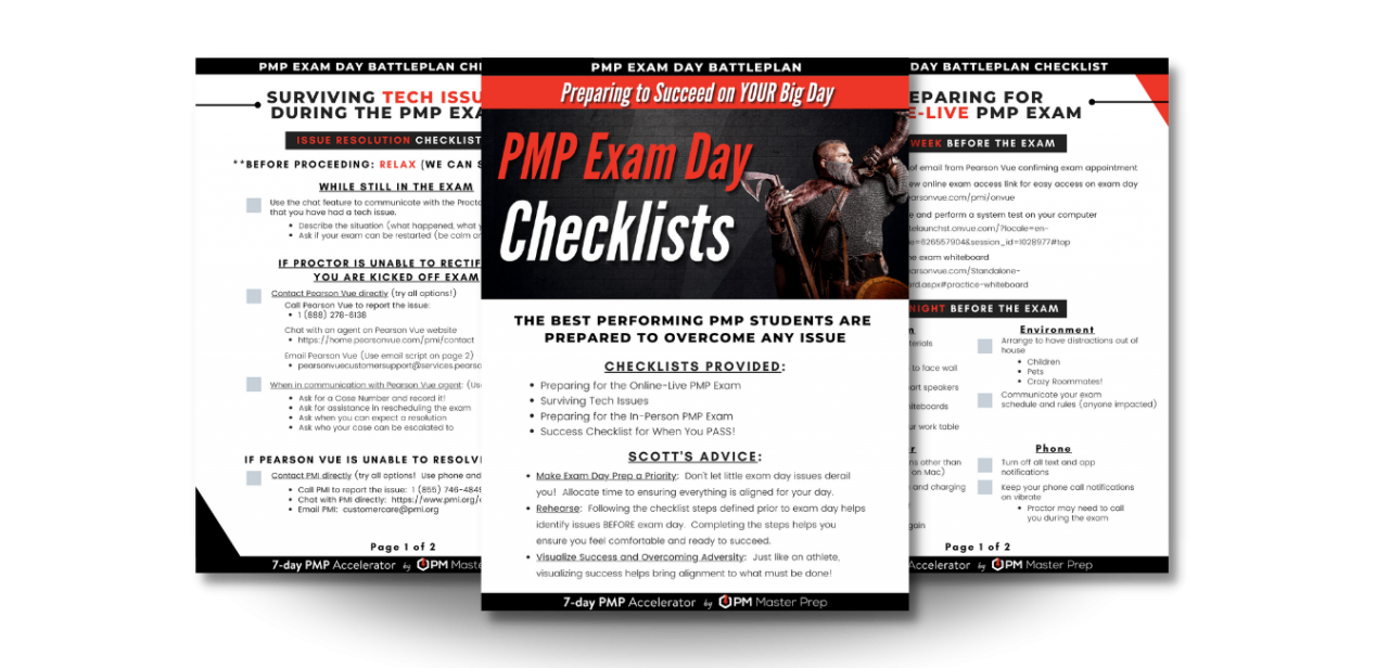 Exam Day Checklist | PM Master Prep