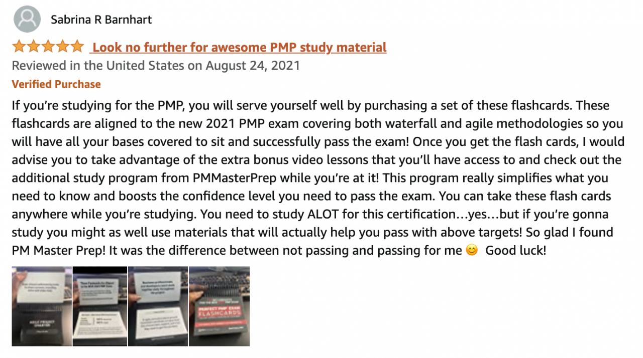 PMP® Exam Prep Flashcards Free Plus Shipping | PM Master Prep